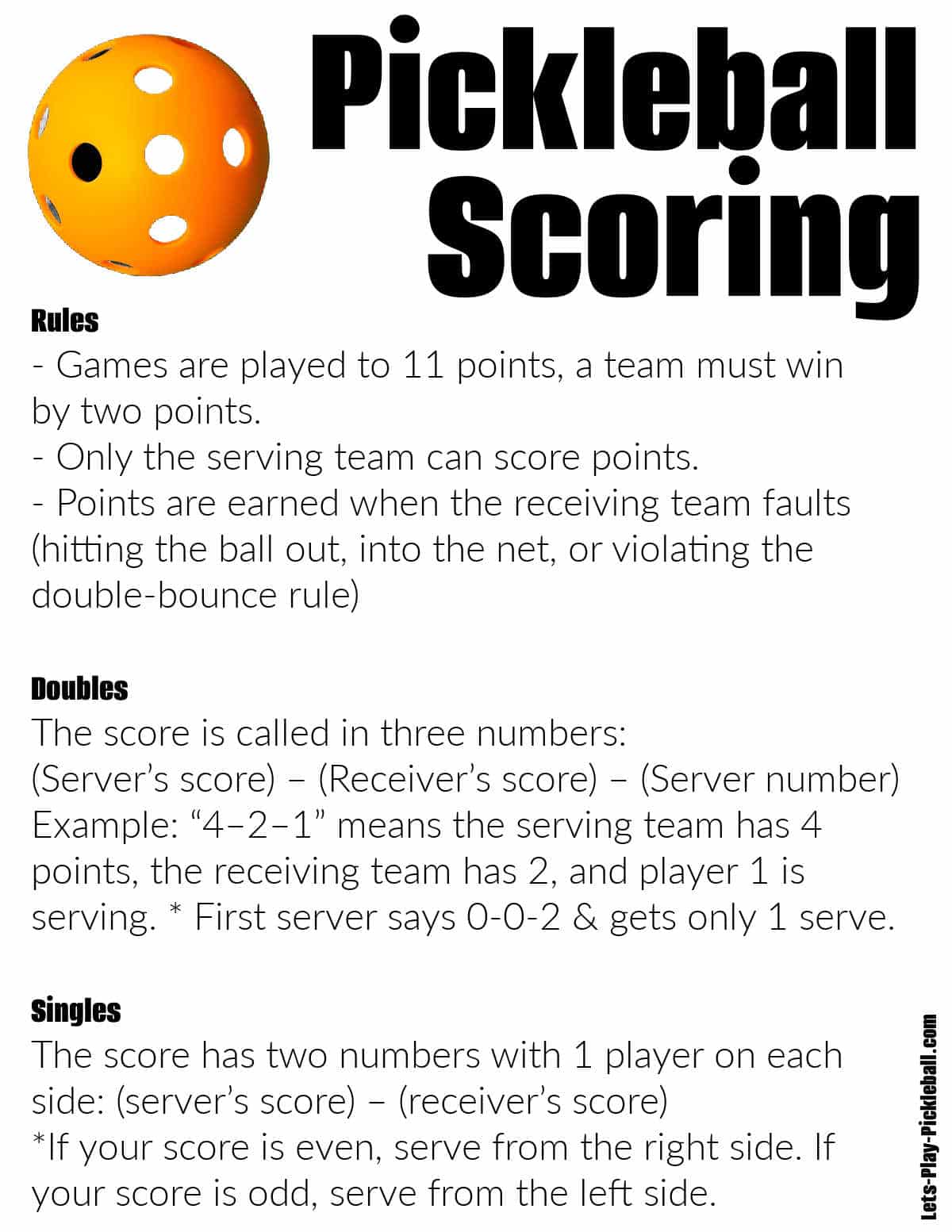 Free Printable Pickleball Rules for Beginners and Tournaments