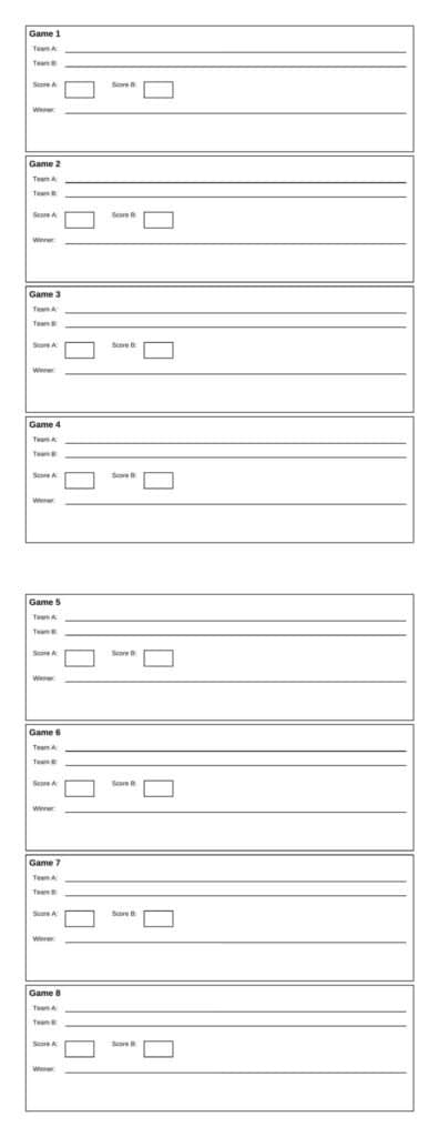 Free Pickleball Score Sheets Printable